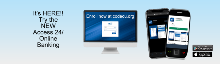 The NEW Access 24 / Online Banking is here! – CODE Credit Union